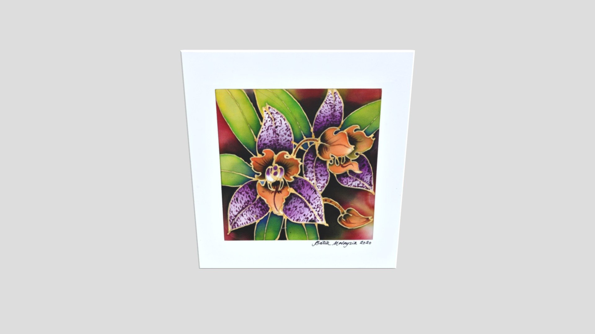 LUKISAN BATIK ORKED RIMAU TIGER ORCHID - Download Free 3D model by ...