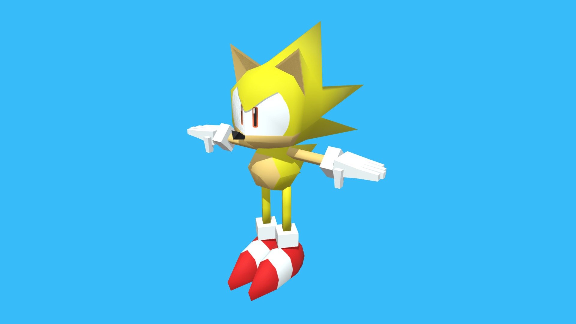 Super Sonic (Low Poly Version) - Download Free 3D model by Vladimir ...