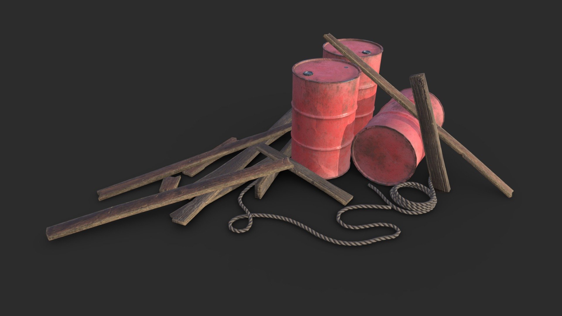 Metal Barrels Asset 01 - Buy Royalty Free 3D model by KangaroOz 3D ...