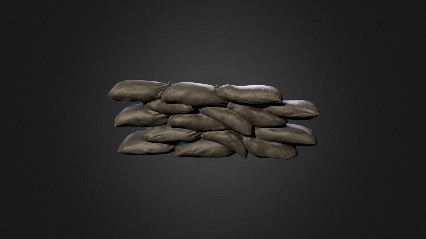 Sandbag 02 - 3D model by Sardaukar (@C.Paradise) [d6c246f] - Sketchfab