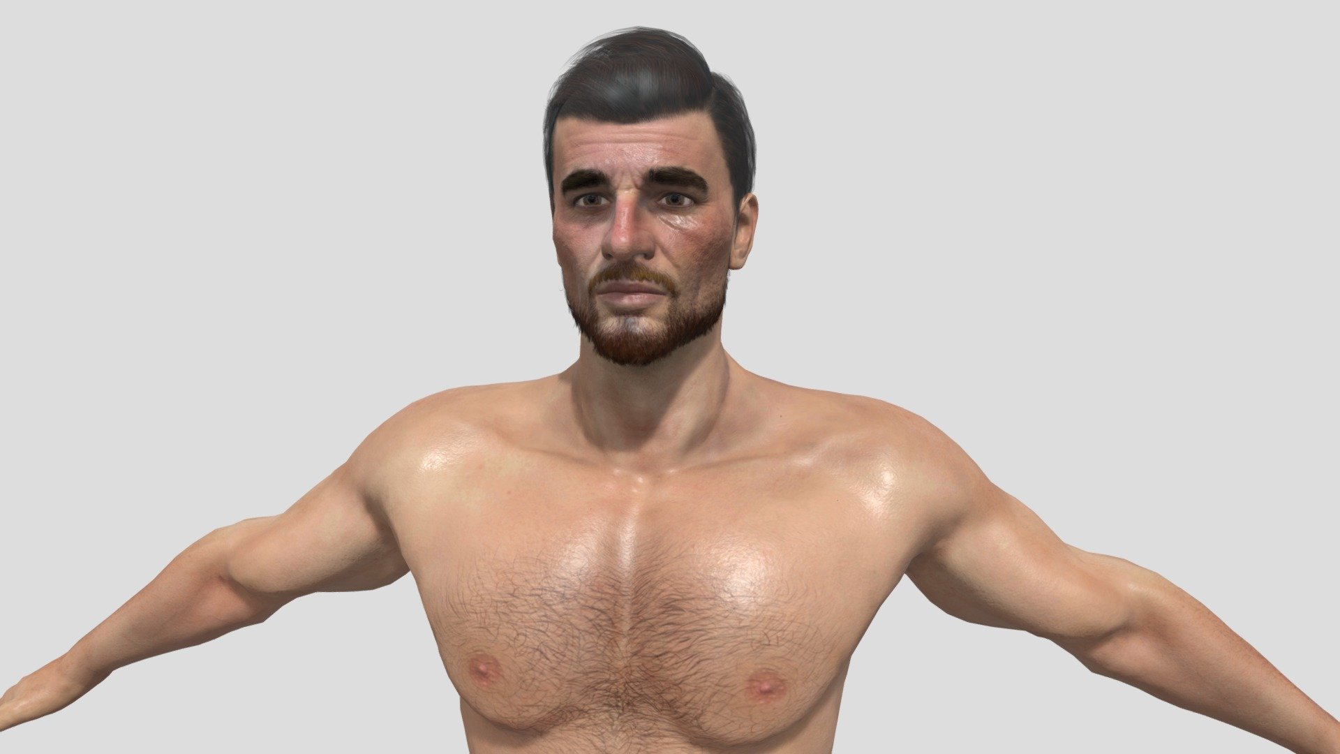 REALISTIC MALE 3D CHARACTER - European Muscular - 3D model by ...