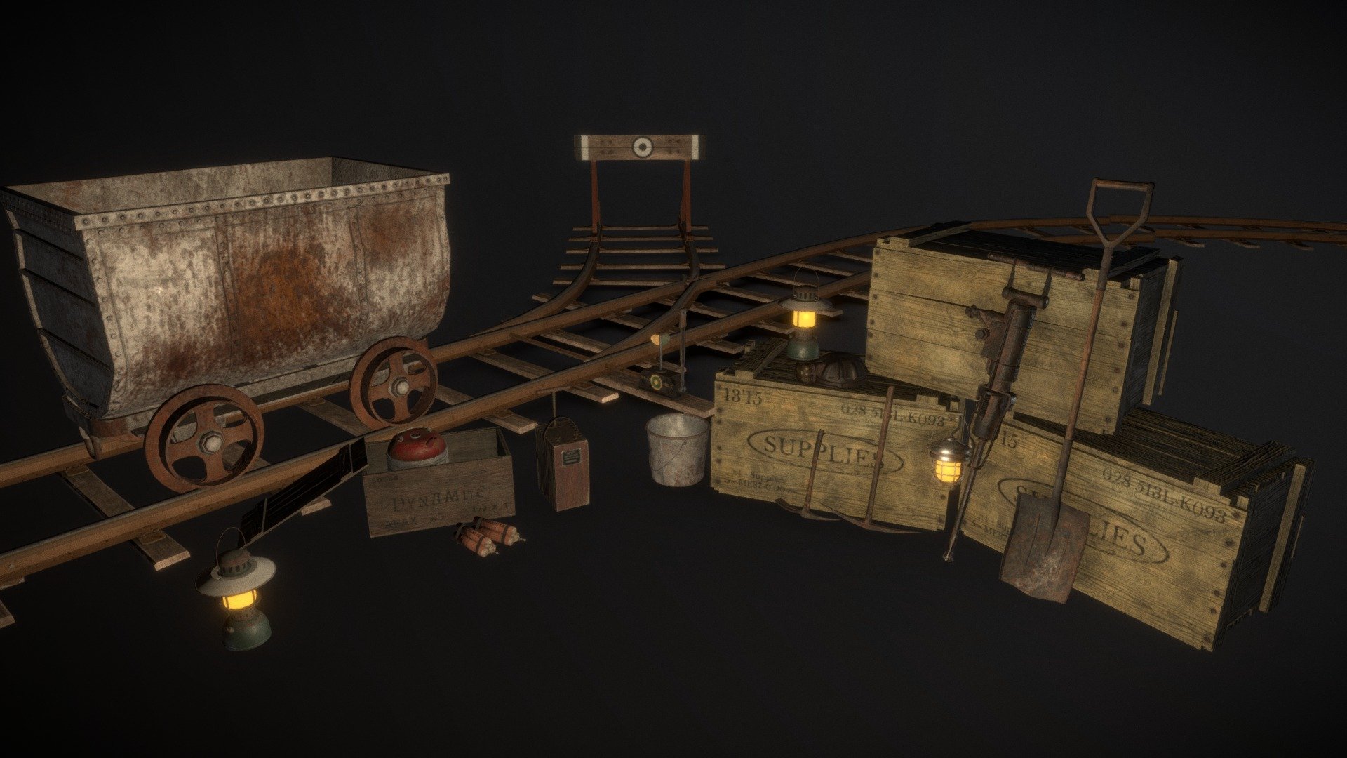 Abandoned Mines Asset Pack - 3D model by Roger Casajuana (@uruztyr ...