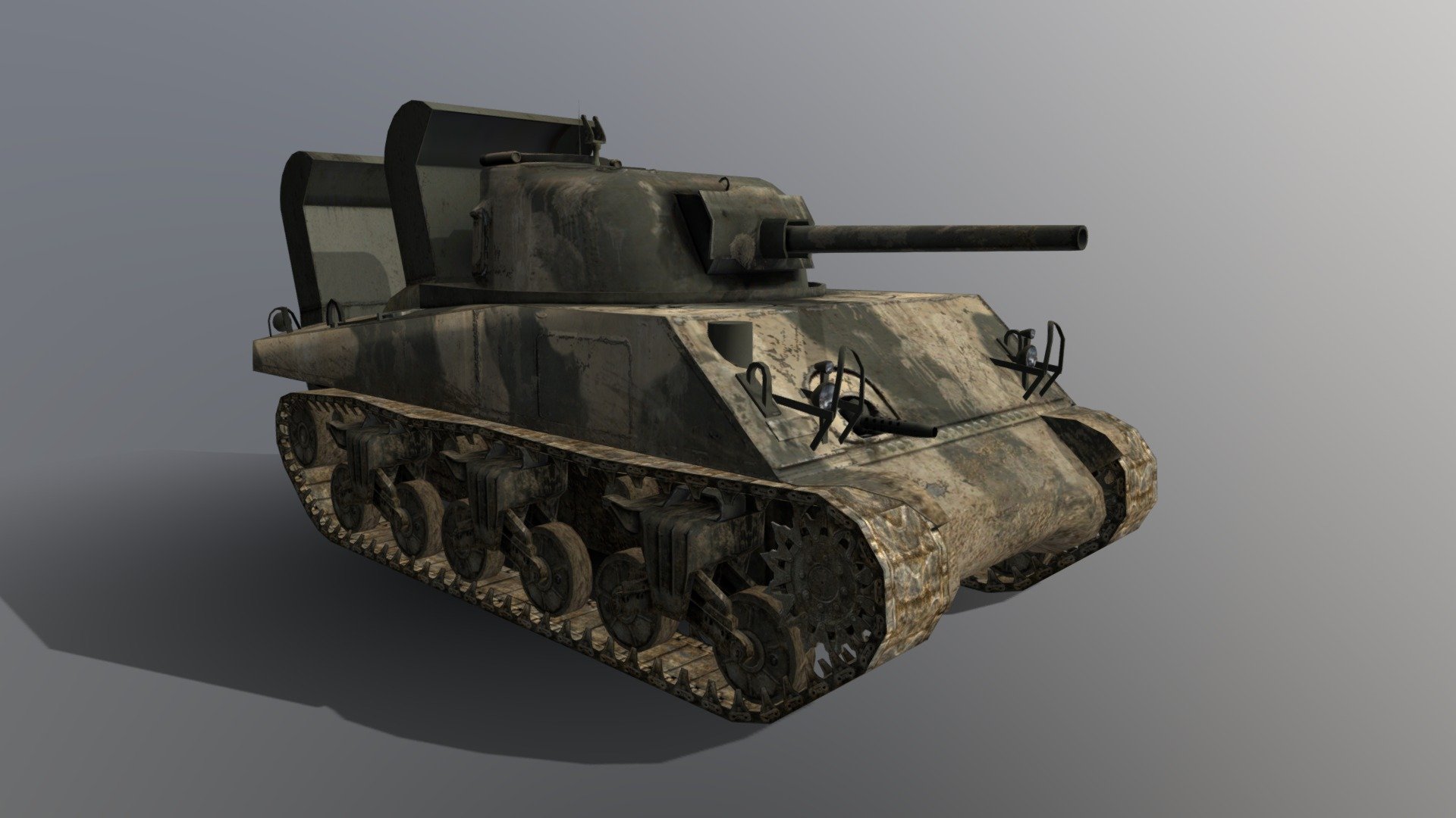 M4A3 Sherman DD - Download Free 3D model by 42manako [d6c852a] - Sketchfab