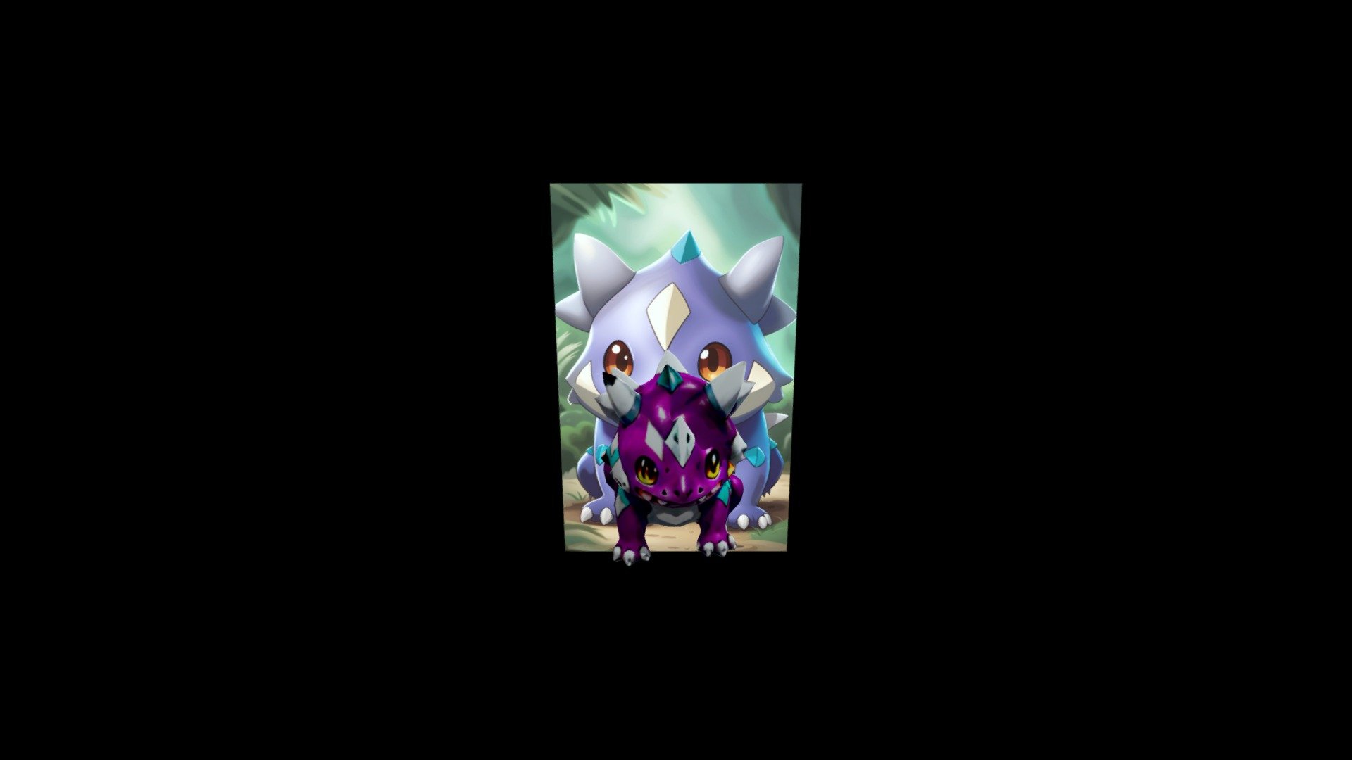 pokemon is sitting on the ground in the woods, - Download Free 3D model ...