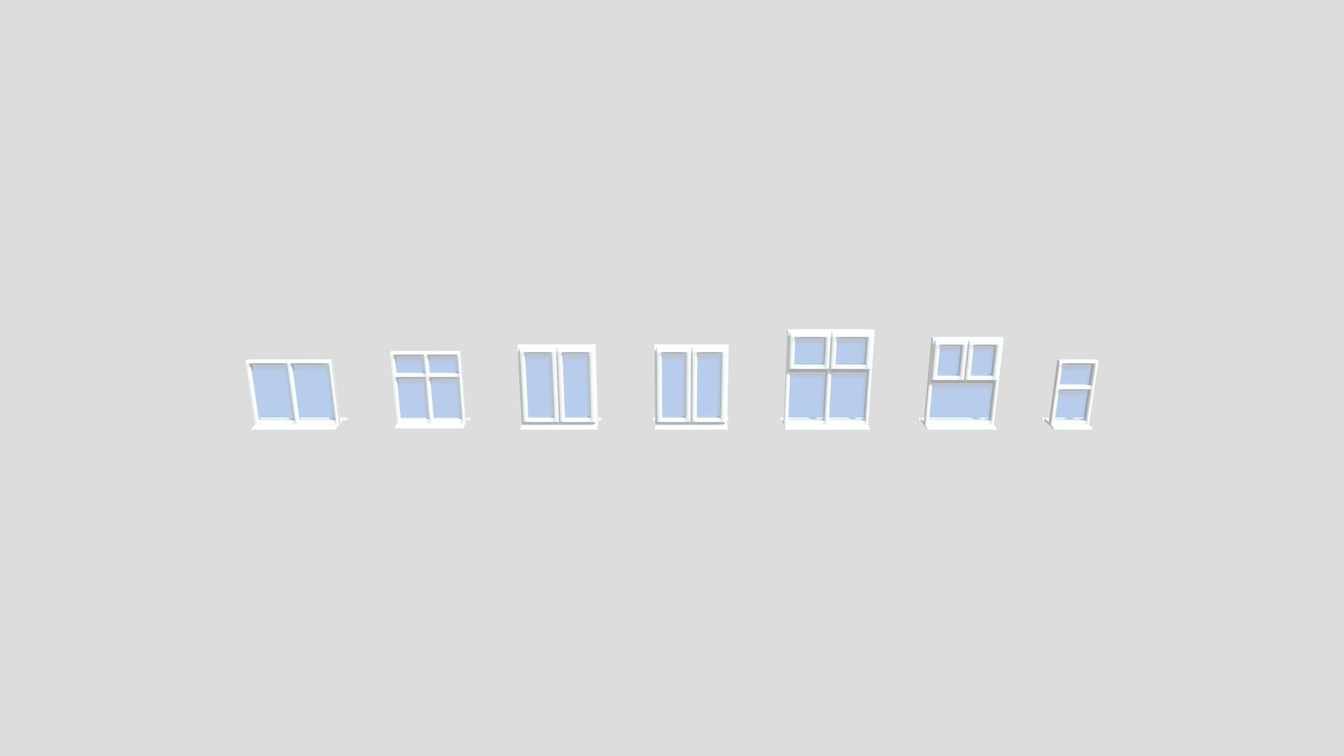 Optima Casement Window - Chamfered - Double Comb - 3D model by bimstore ...