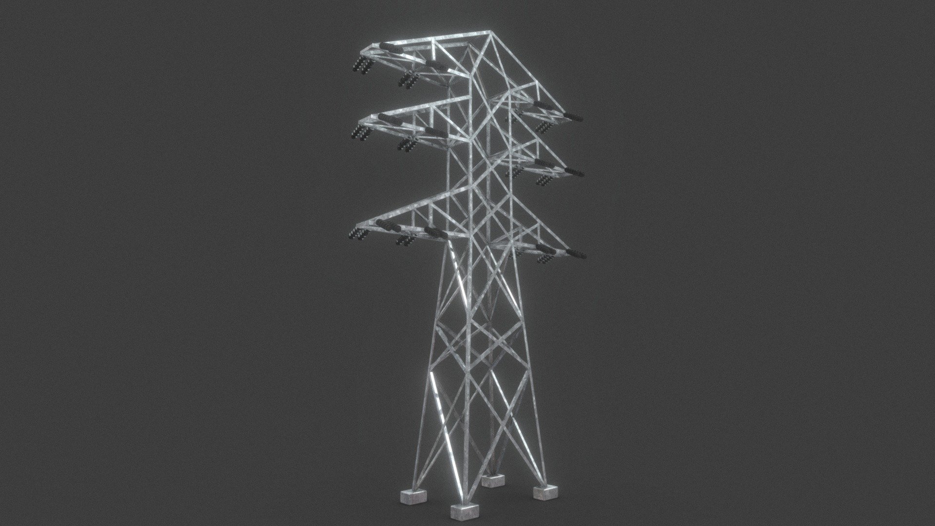Korean Power Tansmission Tower 765kV - Download Free 3D model by ...