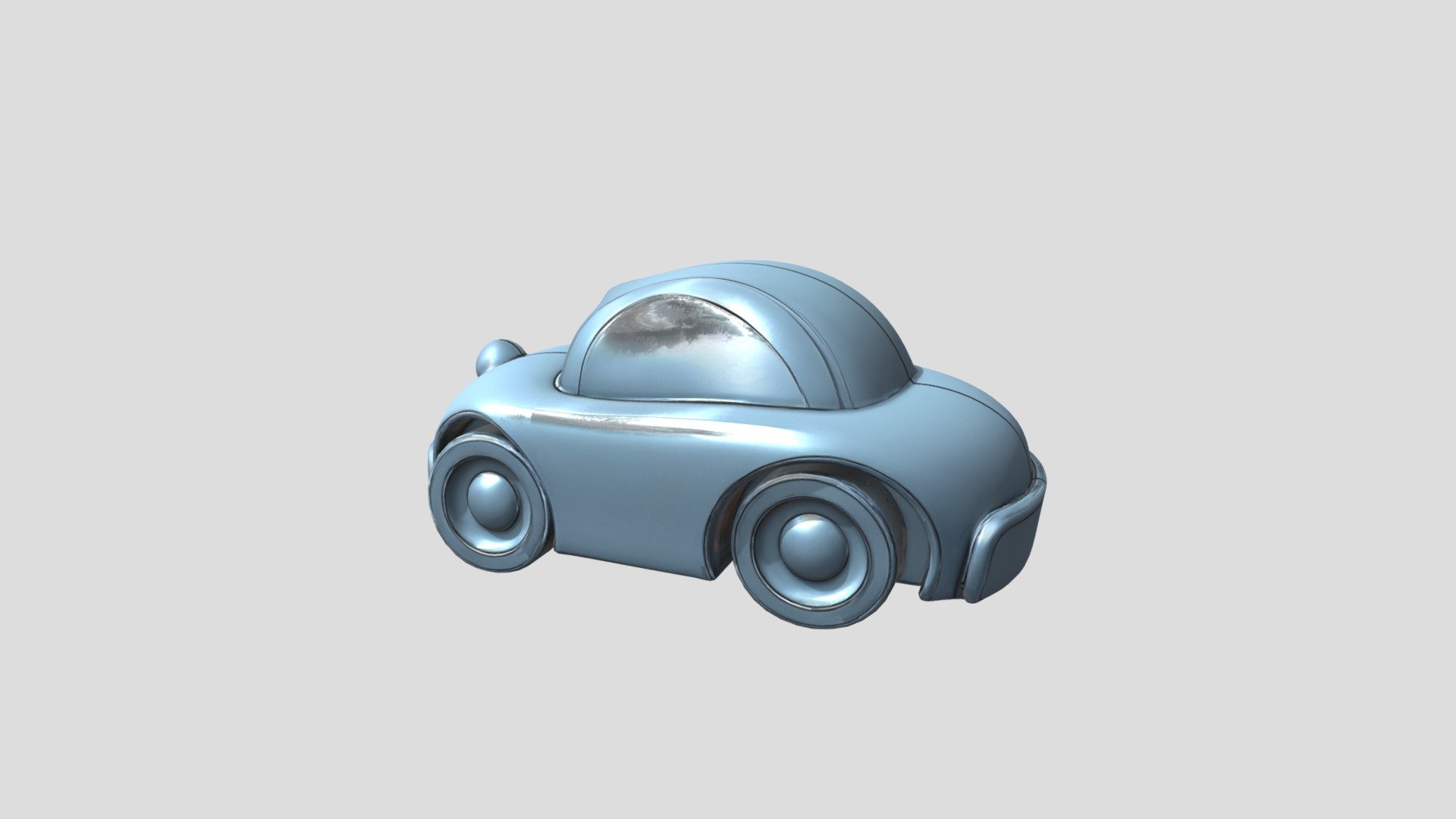 A simple cartoon-style car - 3D model by khlanovs [d6d9812] - Sketchfab
