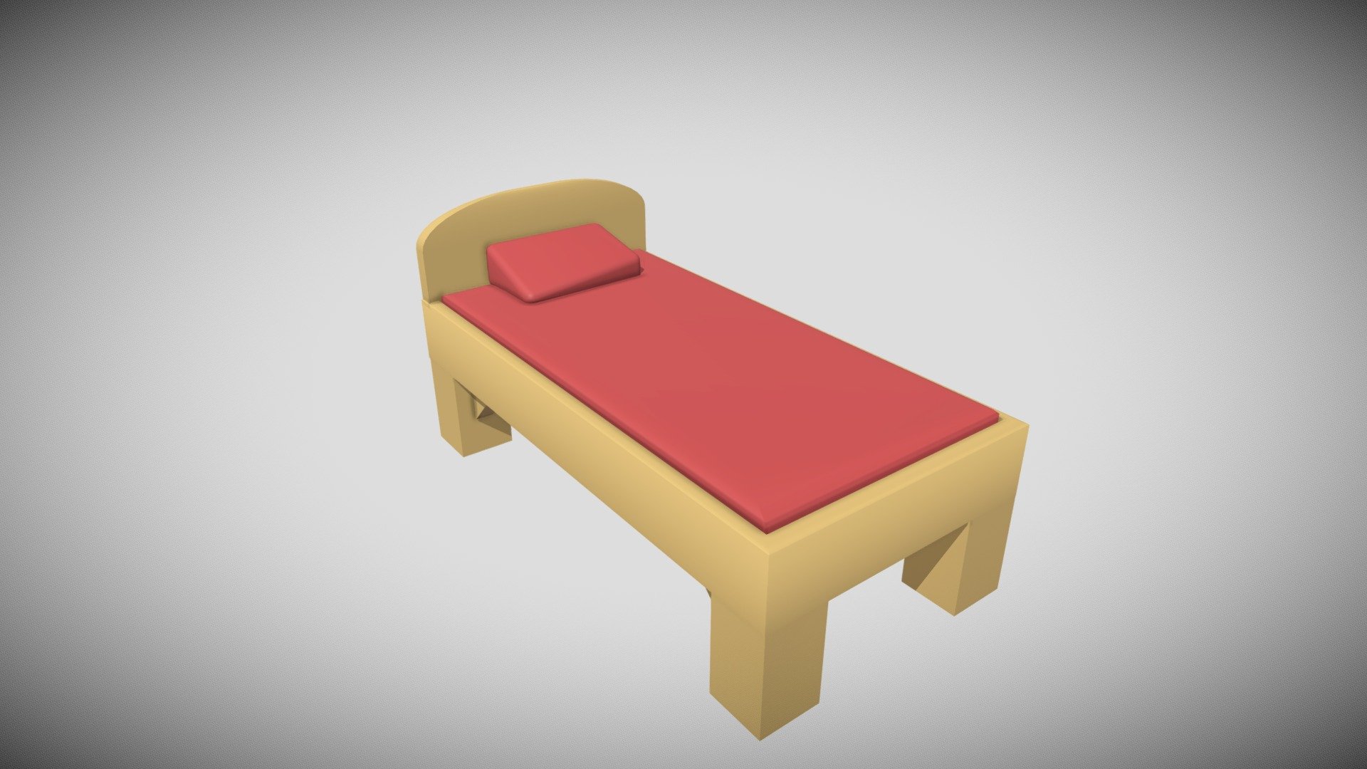 Low Poly Bed - 3D model by NeoT1 [d6d9cf0] - Sketchfab