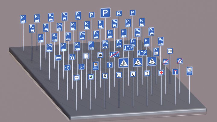 Directional-signs 3D models - Sketchfab