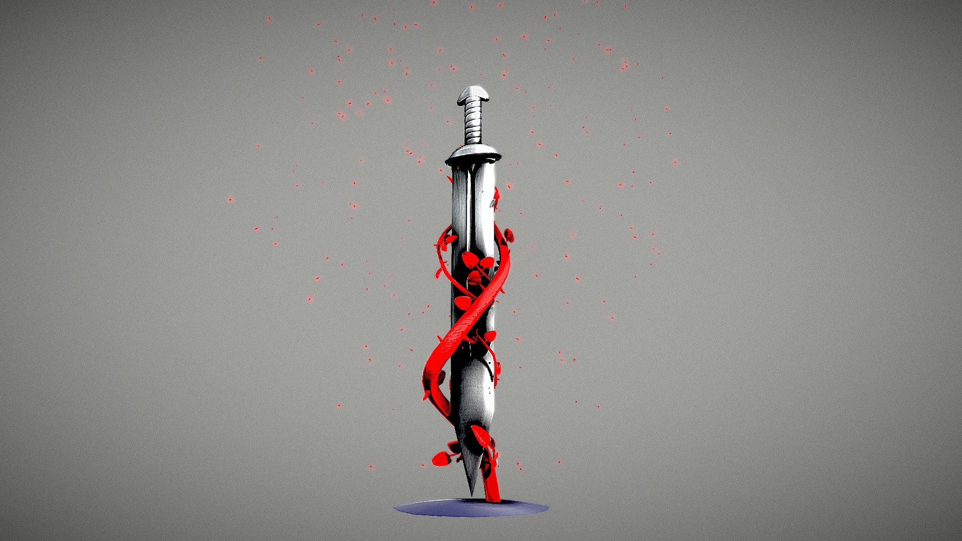 Sword with thorns - 3D model by Tomasz P (@jezusek) [d6db7ce] - Sketchfab