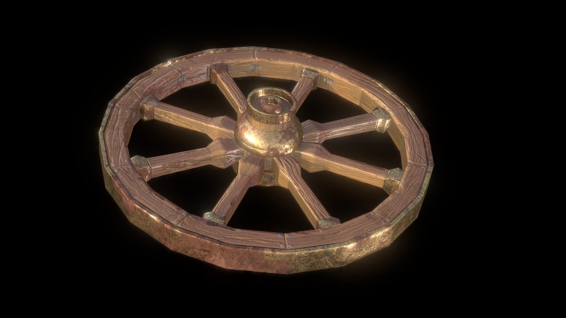 Chariot Wheel - 3D model by Kazi (@adishakti) [d6e173e] - Sketchfab