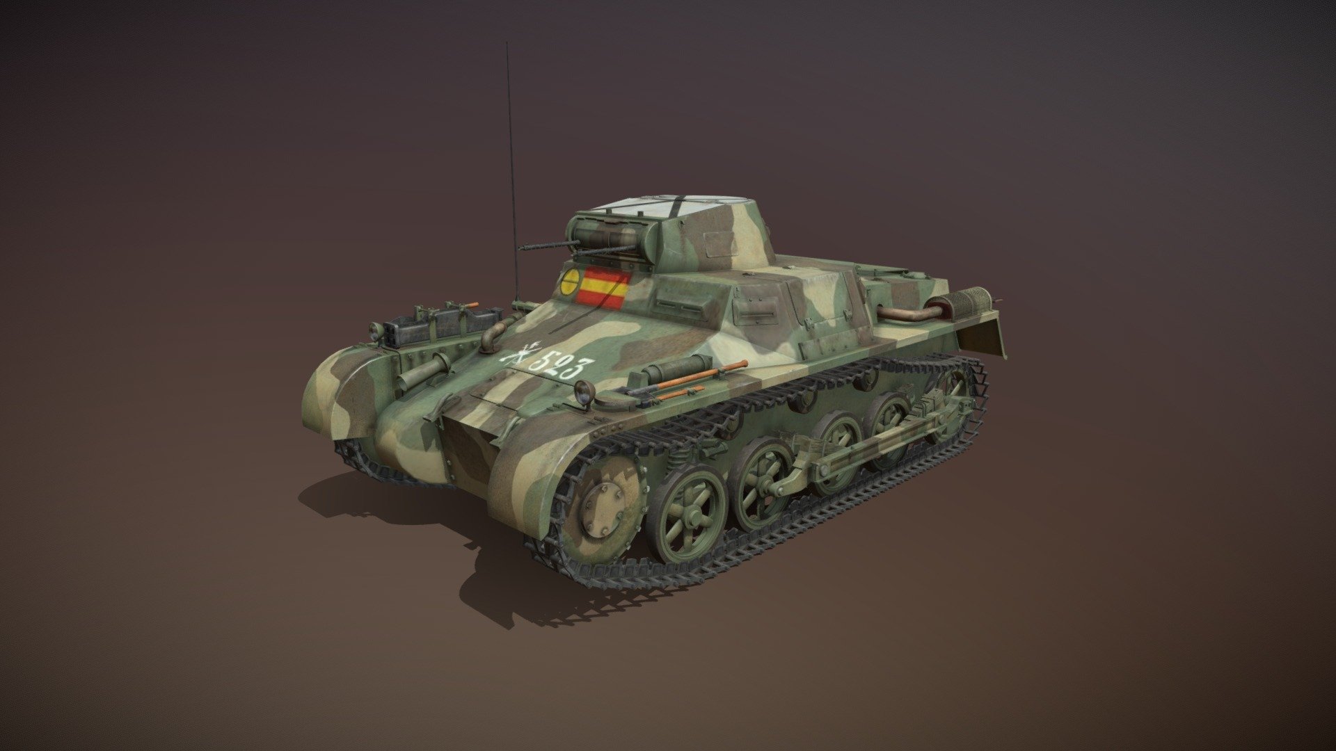 PzKpfw 1 - Panzer 1 - Ausf. A - 523 - Buy Royalty Free 3D model by ...