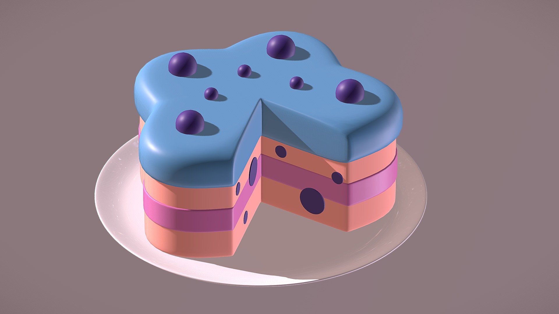 Berry cake - Download Free 3D model by octopushh (@octopushh8) [d6e70fe ...
