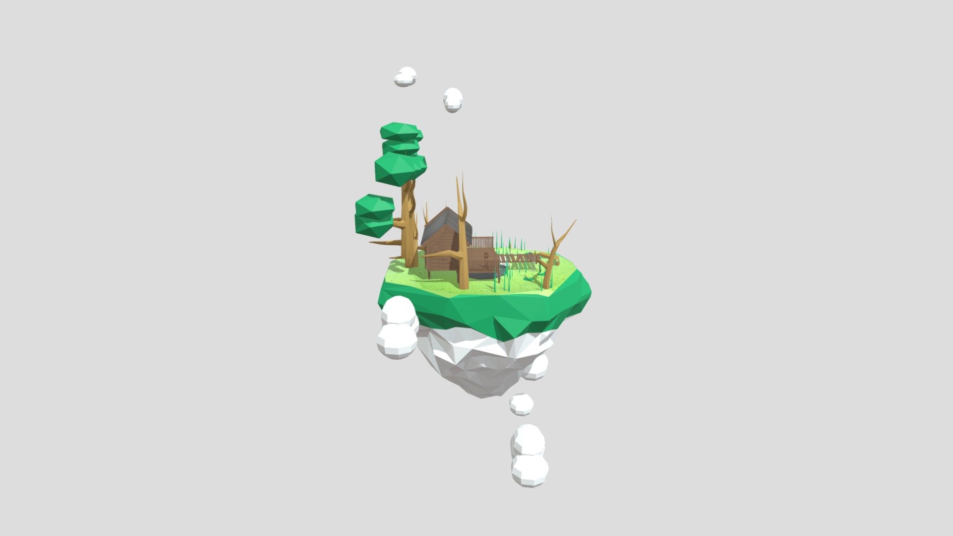 Floating swamp island - 3D model by e_walshey [d6e812b] - Sketchfab
