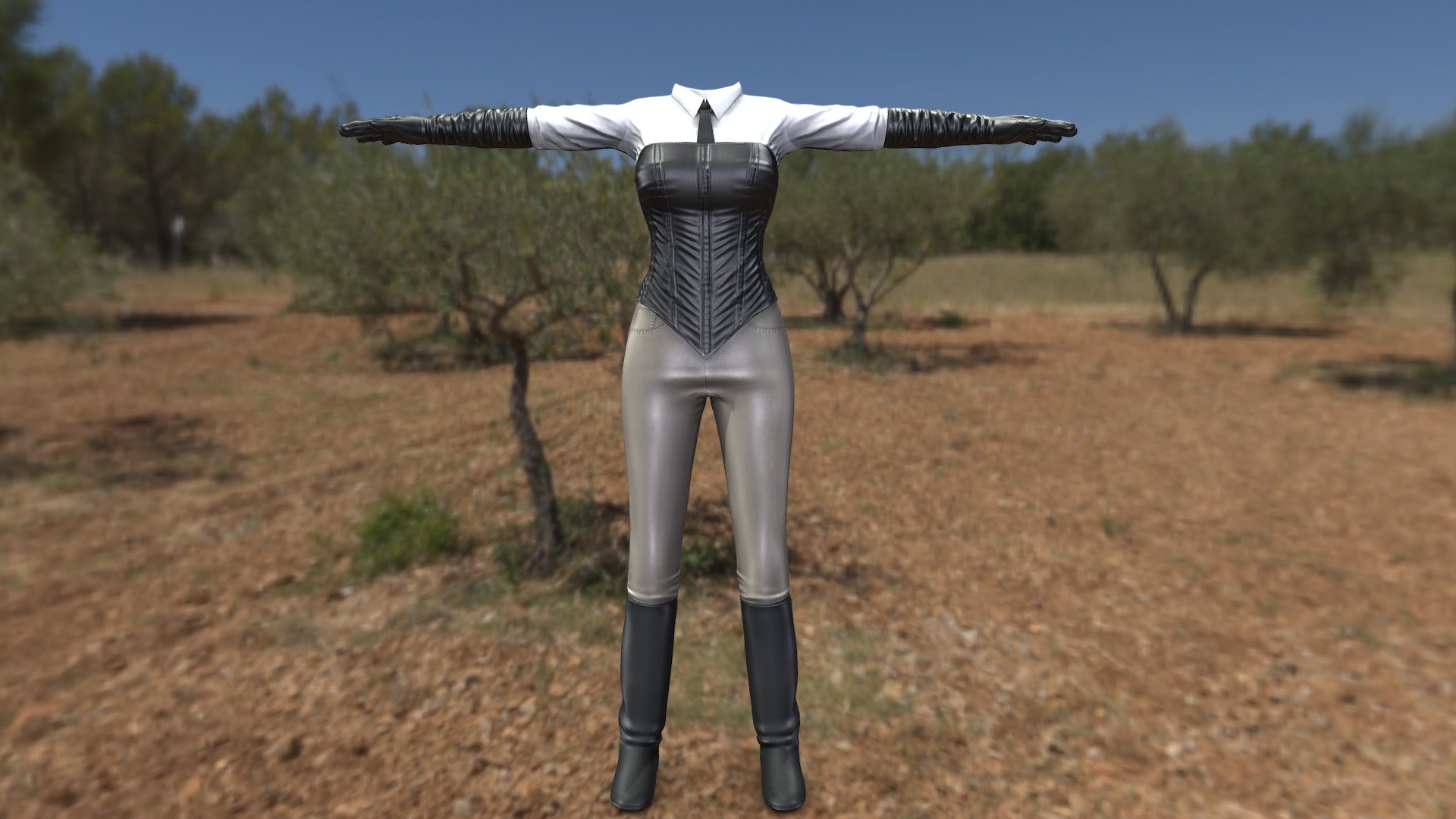 Female Full Horse Riding Outfit - Buy Royalty Free 3D model by 3dia ...