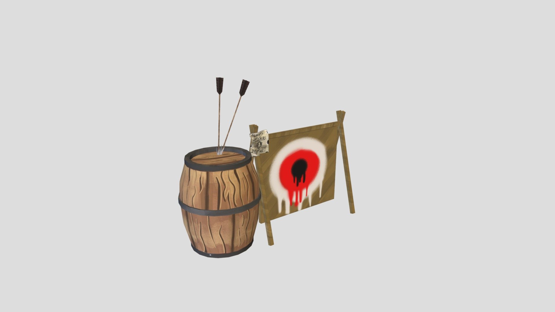 Scene of barrel arrow stuff - Download Free 3D model by BoopsieUwU ...