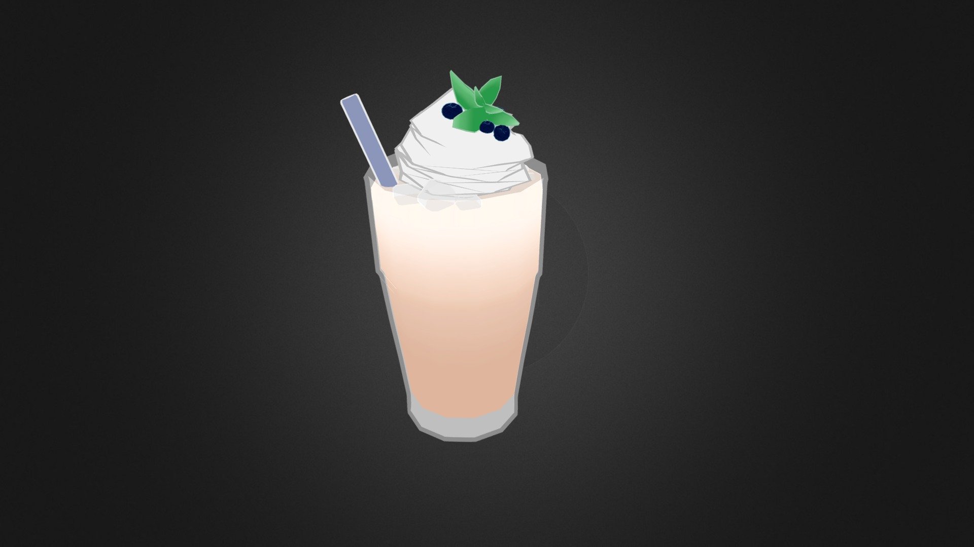 Iced Coffee [Low Poly, Toony style] - Download Free 3D model by ...