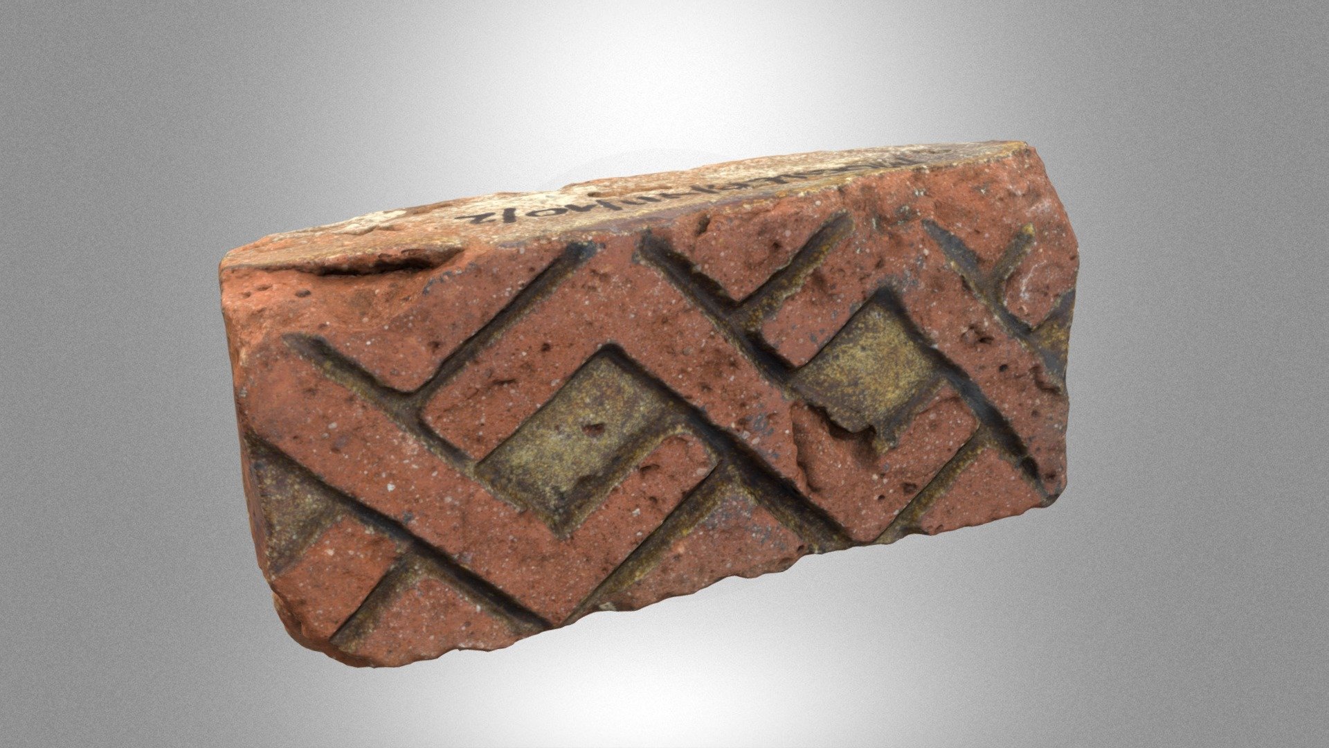Floor tile from the monastery church in Mogila - Download Free 3D model ...