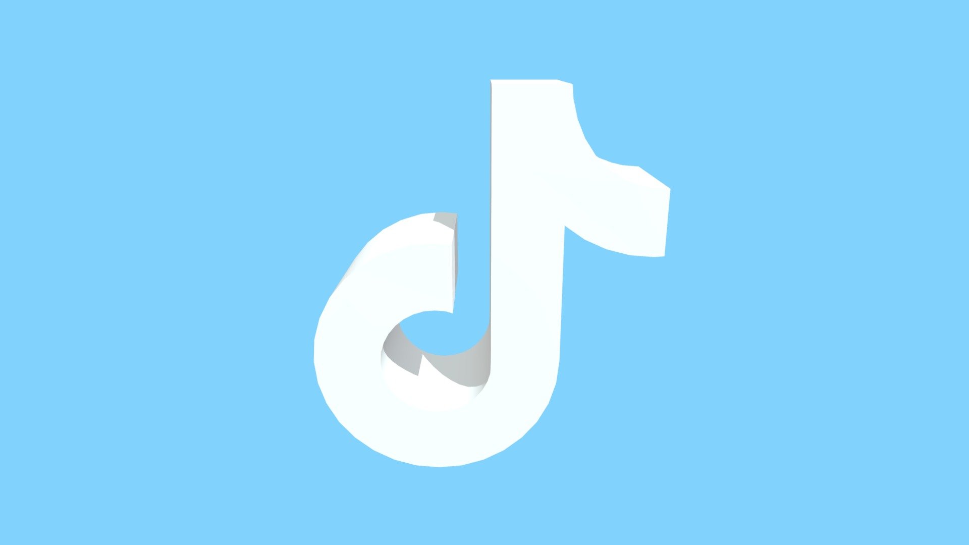 TikTok Logo - Download Free 3D model by eleiux [d6fa5b0] - Sketchfab