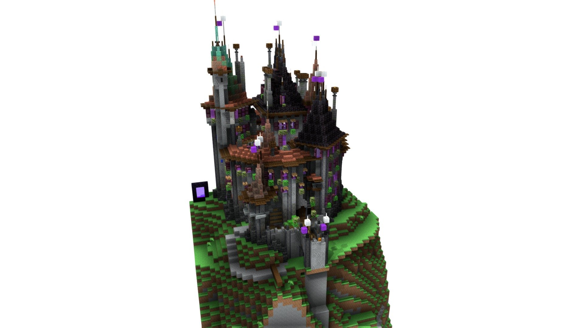 Castle Minecraft survival - Download Free 3D model by paoizik [d6fd046 ...