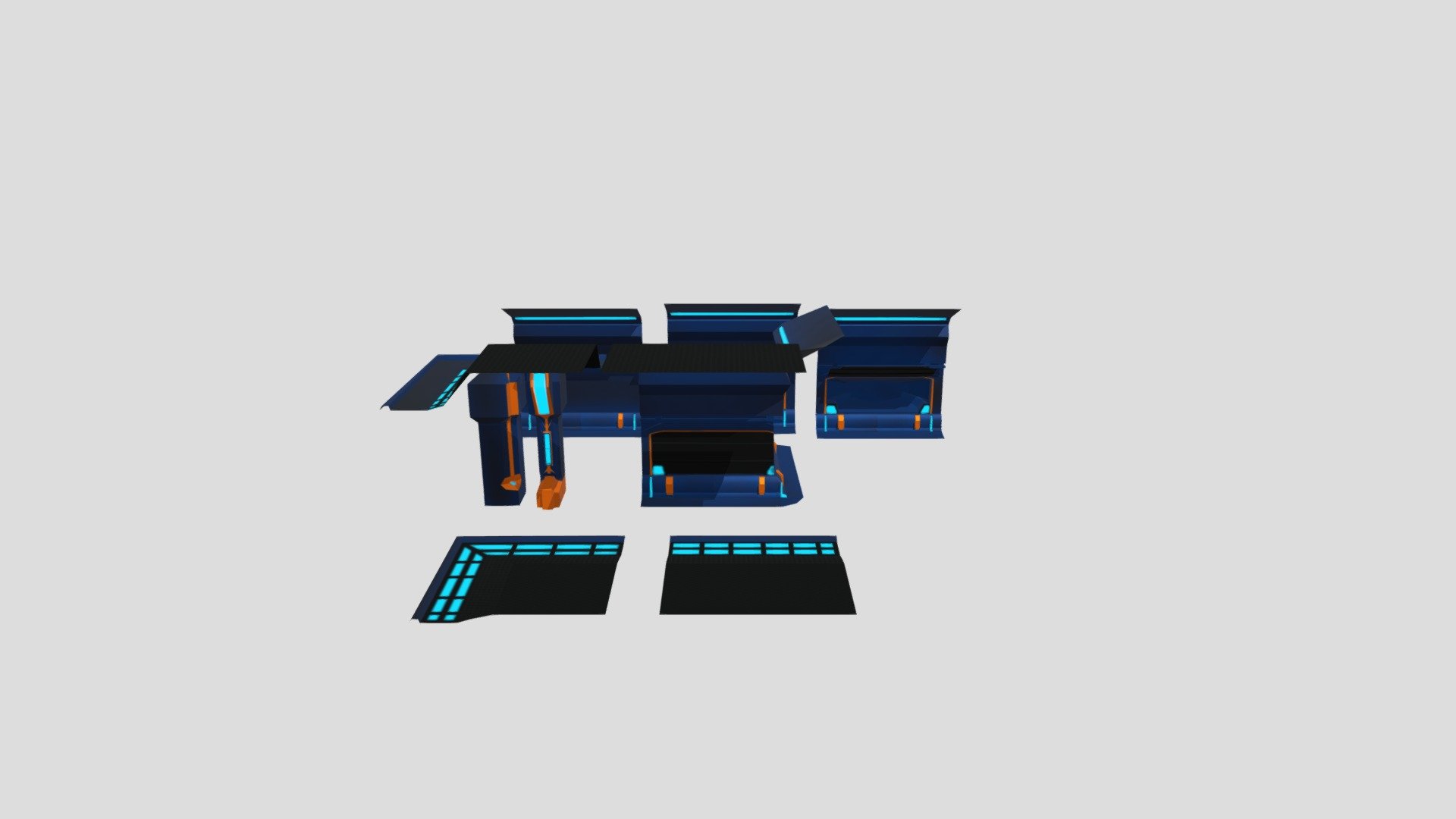 Modular futuristic warframe based pieces - 3D model by Jano Nehuen ...