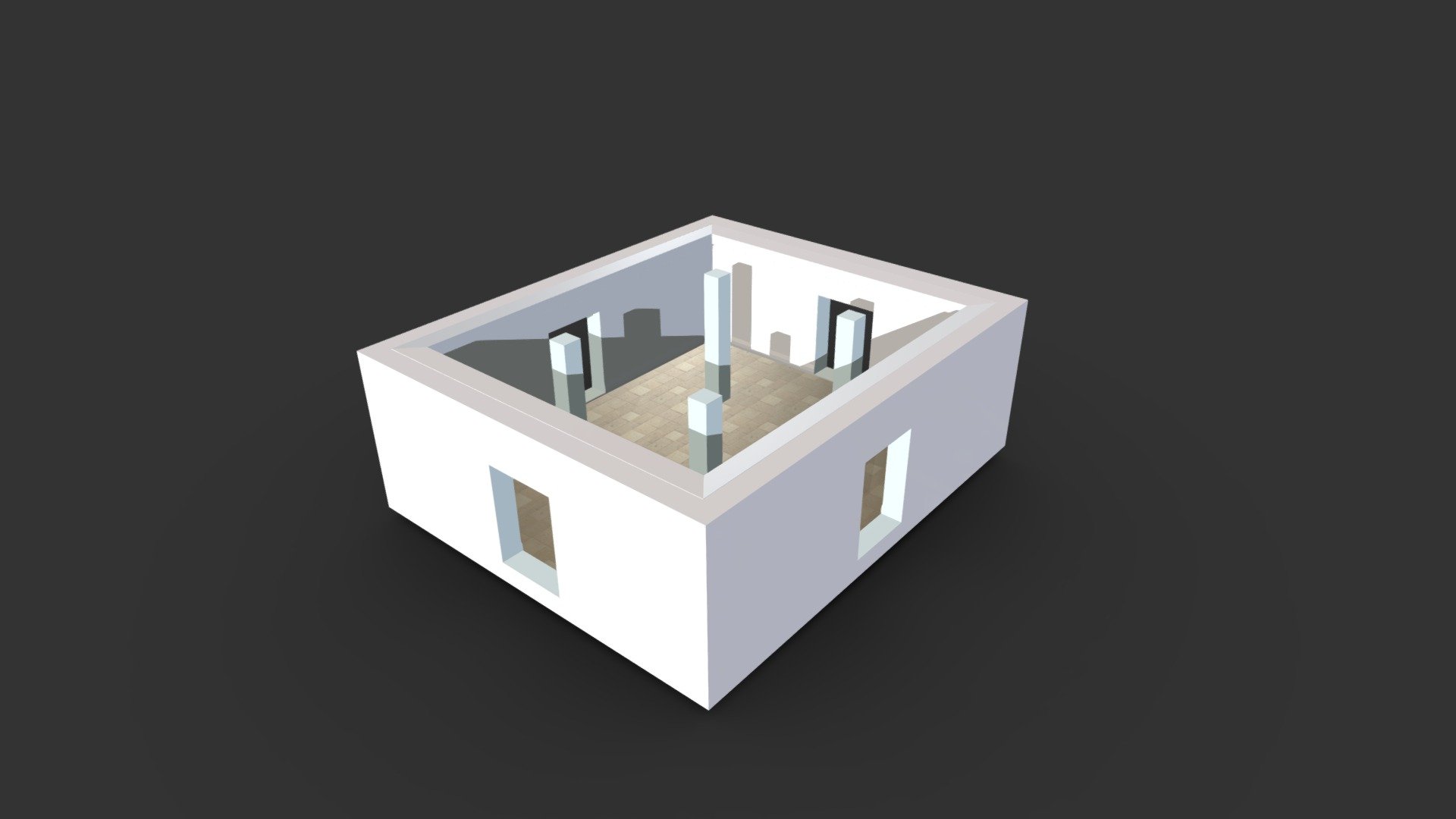 Simple Gallery - Download Free 3D model by dayoung.ko [d703eb8] - Sketchfab
