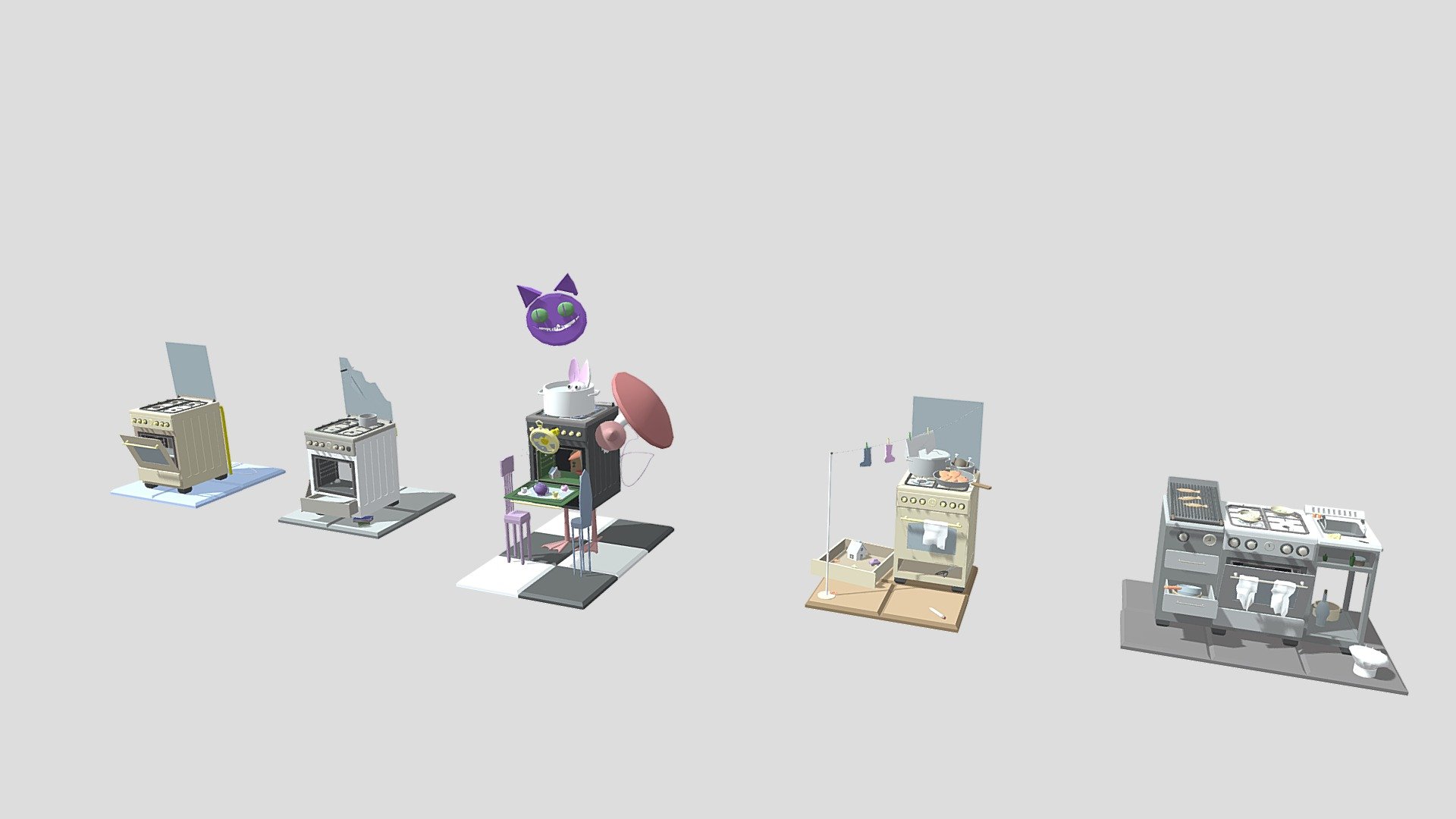 Five - Download Free 3D model by Yana (@YanaGrigoreva) [d7040f7 ...