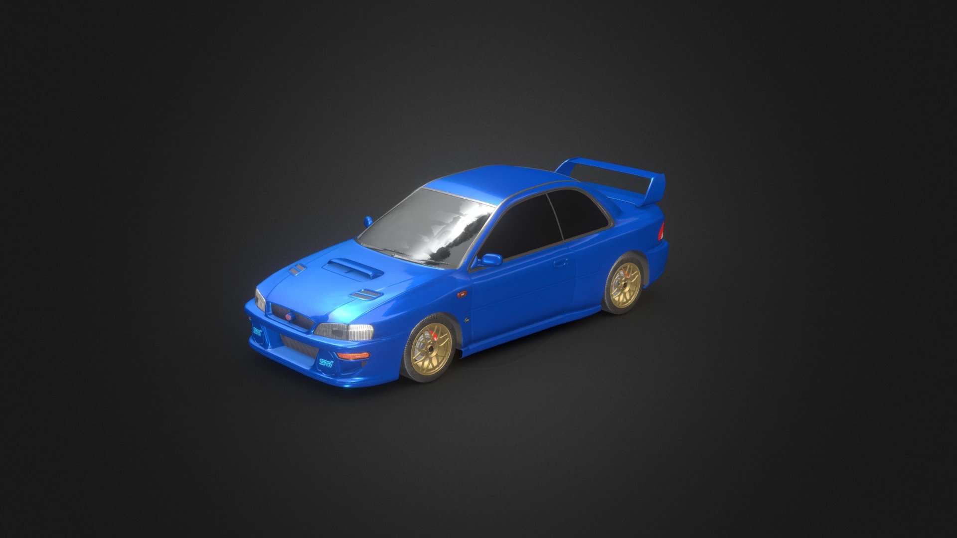 subaru impreza 22b sti - 3D model by whowhoiam [d70a076] - Sketchfab