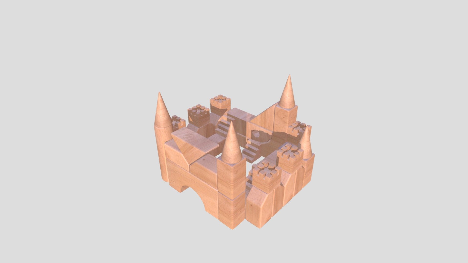 Block castle - Download Free 3D model by lemonkade [d70a6cc] - Sketchfab