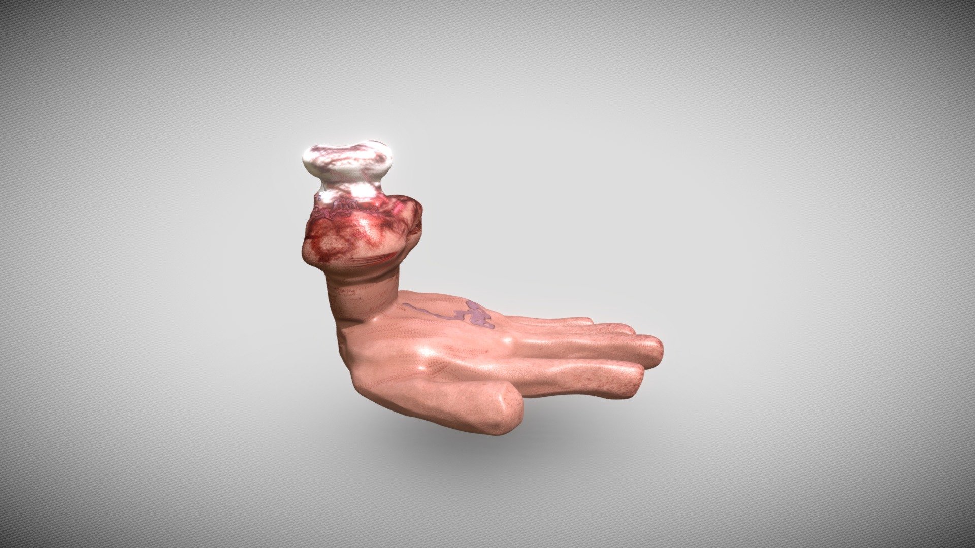 Bloody Cartoon hand - Download Free 3D model by cgo722 [d70c161 ...