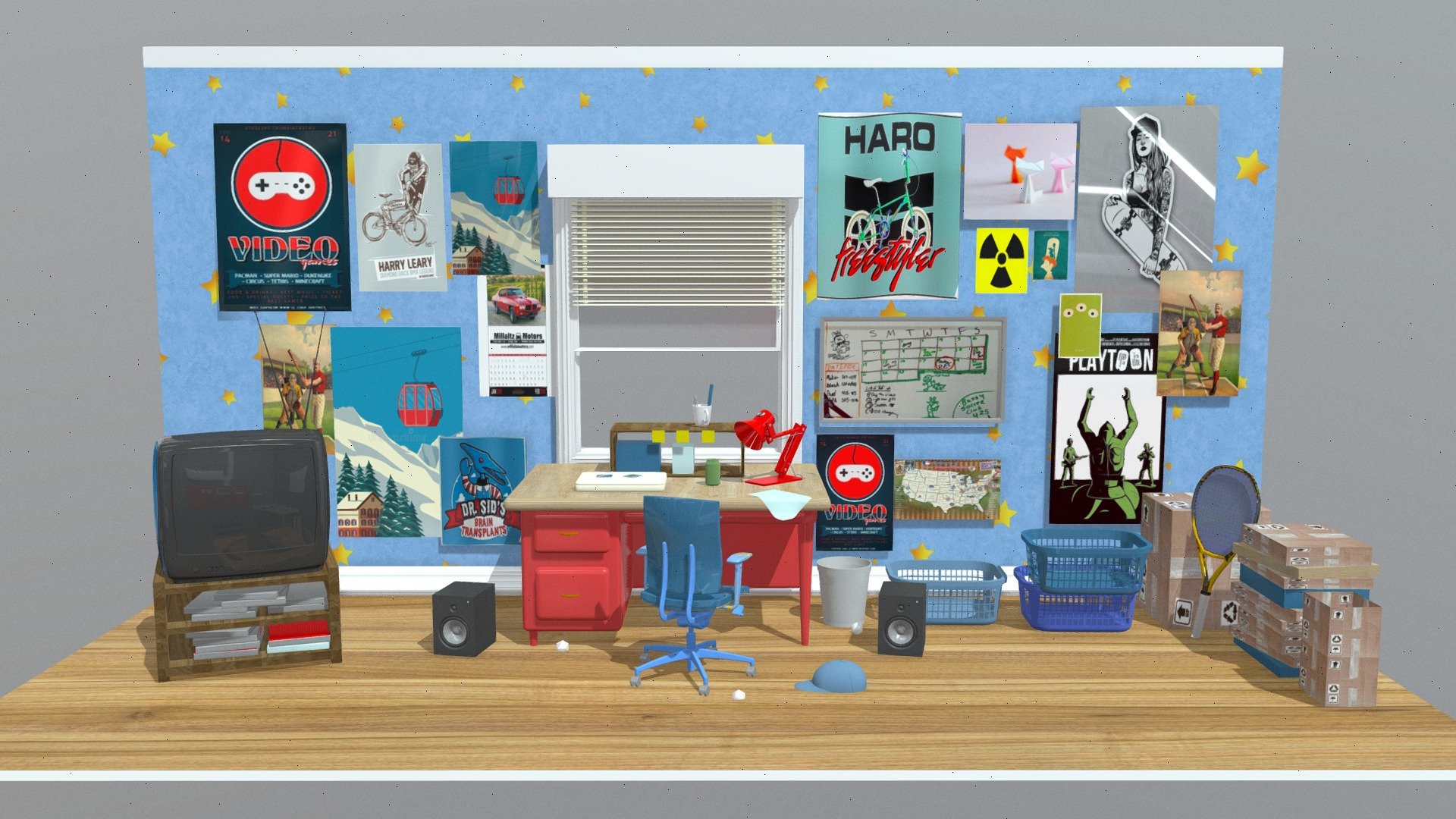Andys room Part 1 - 3D model by luismi93 [d71368e] - Sketchfab