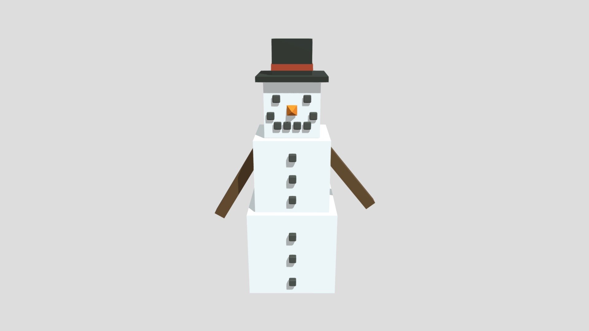 Low Poly Snowman - Download Free 3D model by smo3jo3 [d717ec4] - Sketchfab