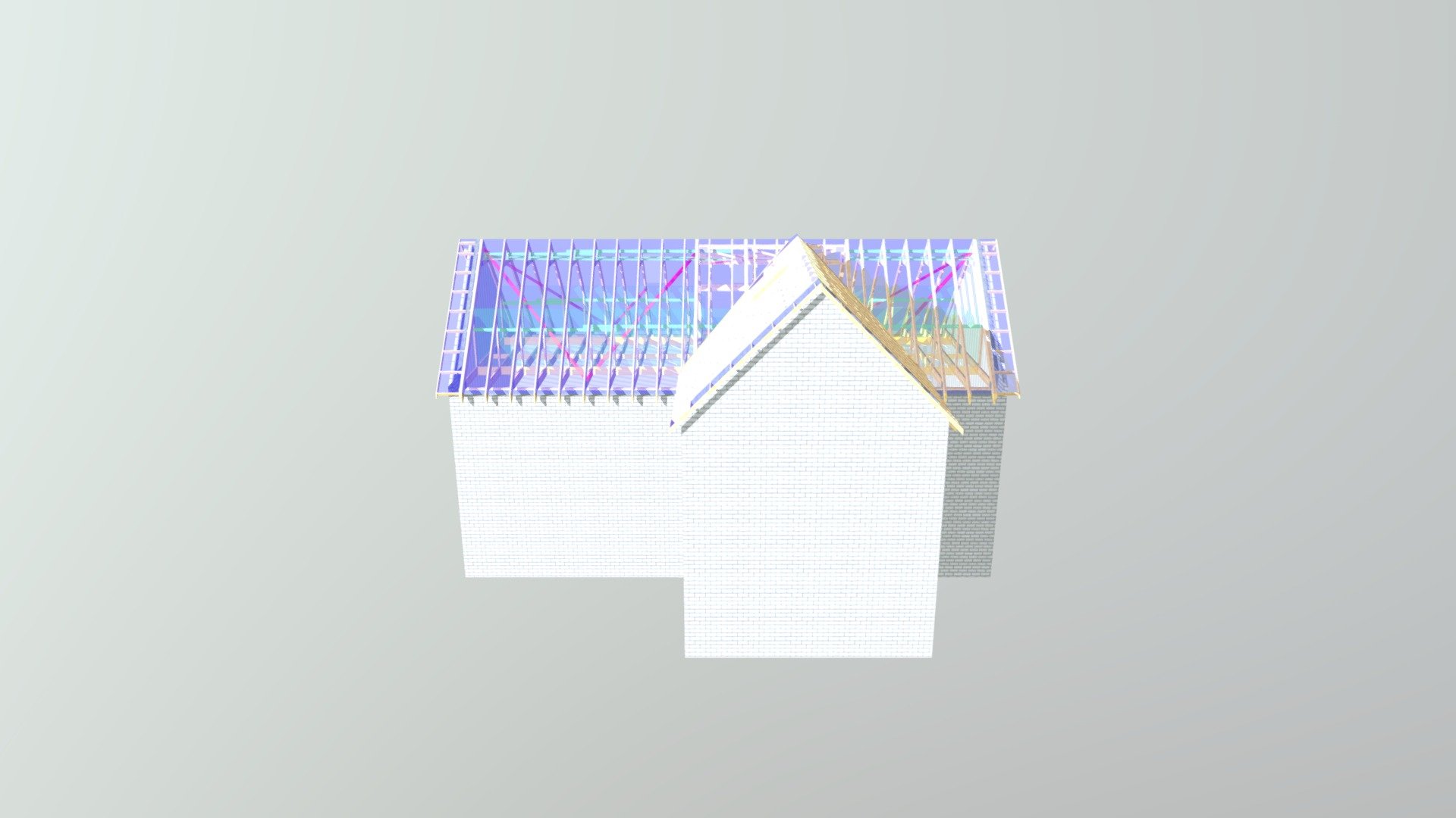 P11244B, Plot 2 Roof Layout - 3D model by Martin Hallam. Harmony Timber ...