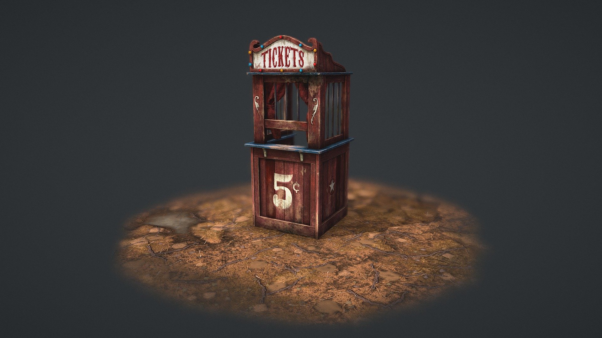 1940's Ticket Booth - Buy Royalty Free 3D model by Grizzlewood [d72314e ...