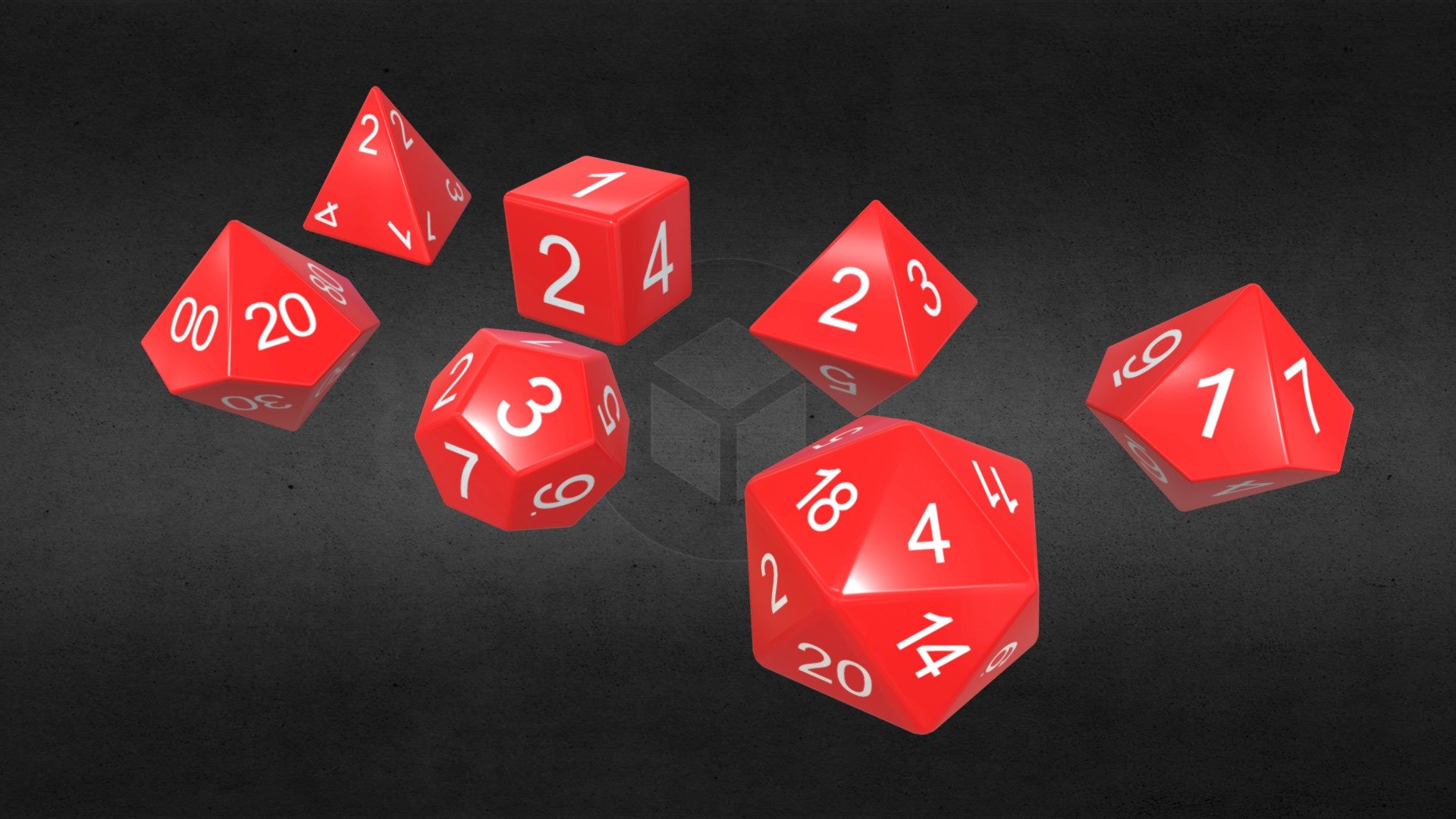 Polyhedral "Starter" Dice - 3D model by PXLmesh [d72648e] - Sketchfab
