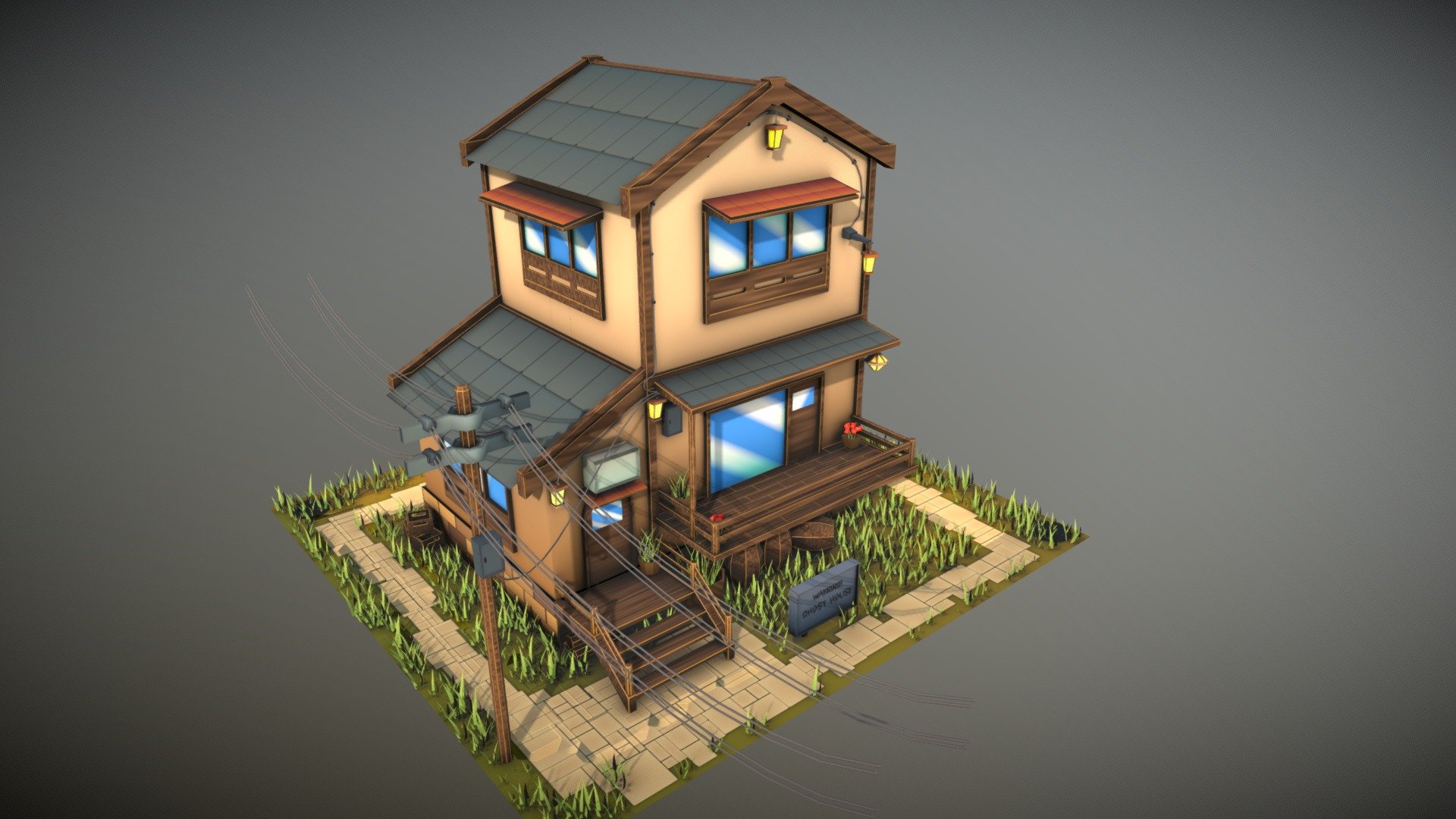 Ghost House - 3D model by omonov (@omonov13) [d7286d9] - Sketchfab