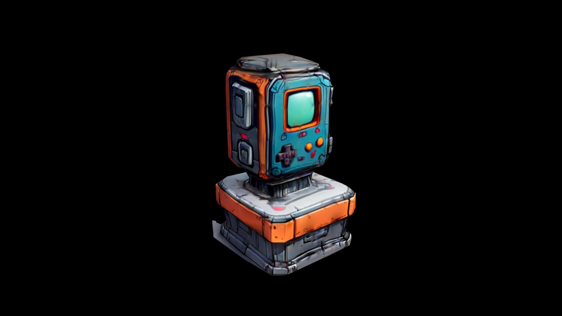 A cartoon-like image of an old school video game - Download Free 3D ...
