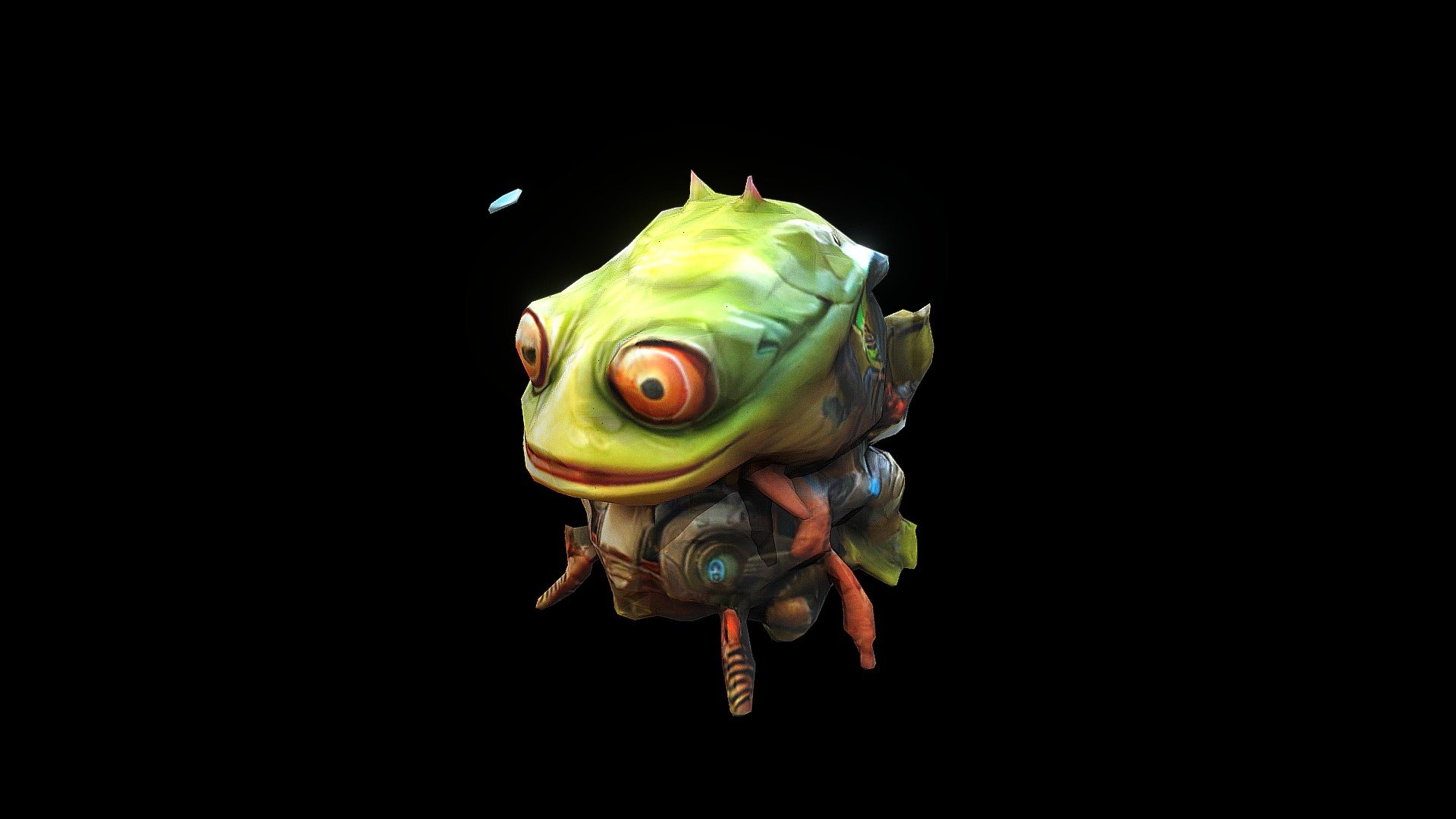 a frog with a helmet on its head is surrounde - Download Free 3D model ...