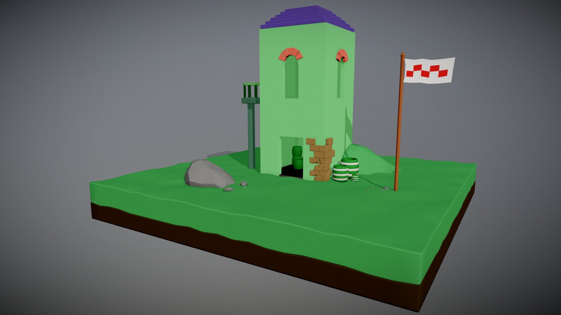 Desert Tover Test - 3D model by BlaMo [d7318e5] - Sketchfab