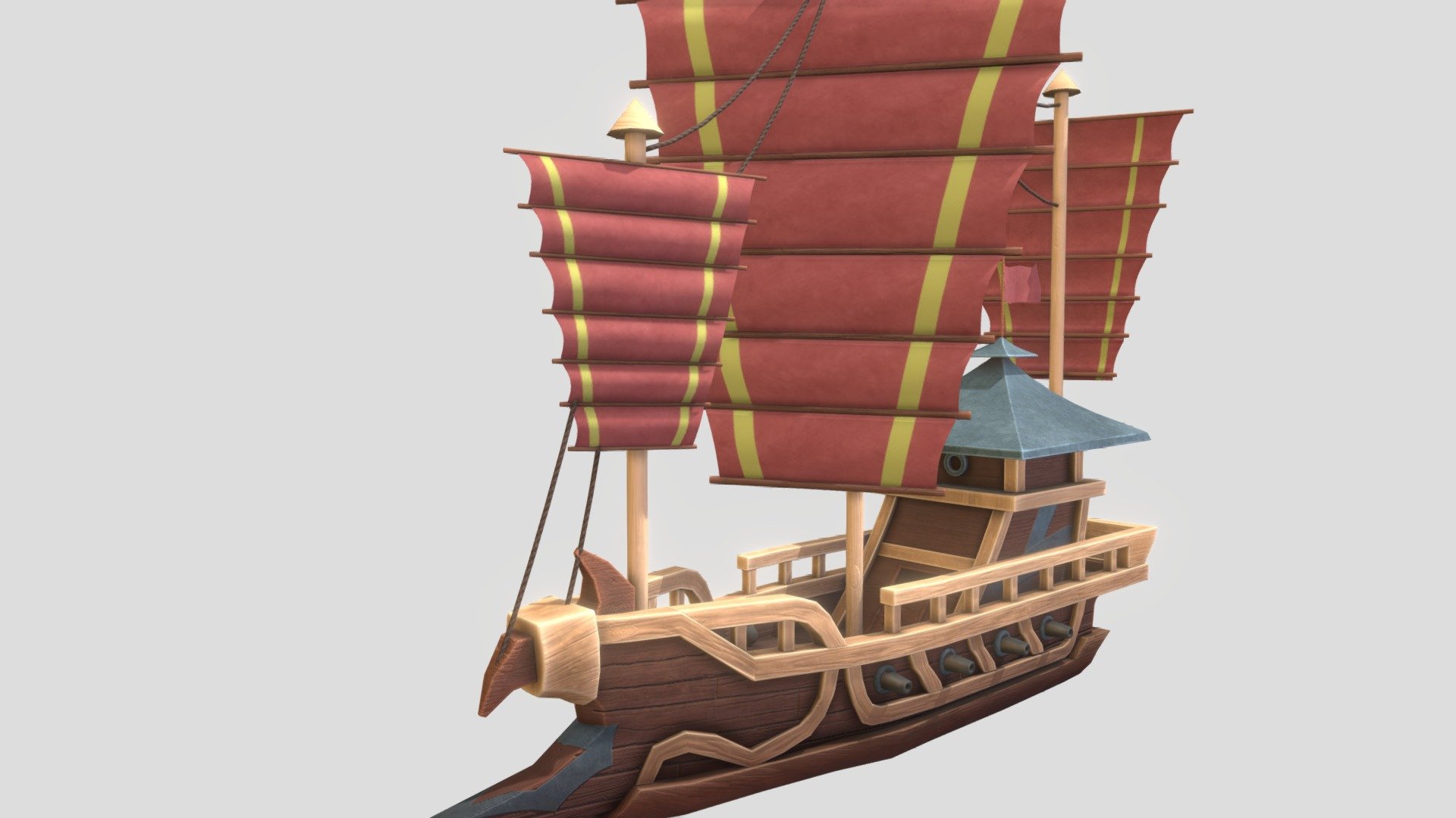 Stylized Ship 3 - 3D model by dungdao (@dung2606) [d7344f4] - Sketchfab