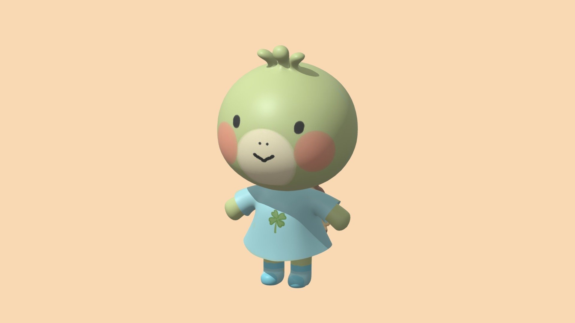 chibi turtle character - 3D model by FlanCasero [d7355a0] - Sketchfab