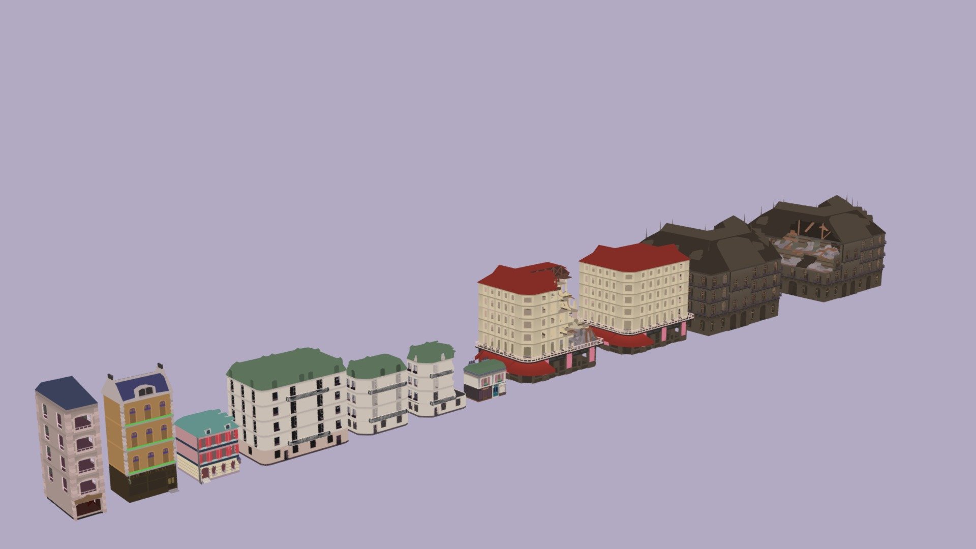 World War 2 French Buildings - 3D model by Alice (@alisona) [d73a738 ...