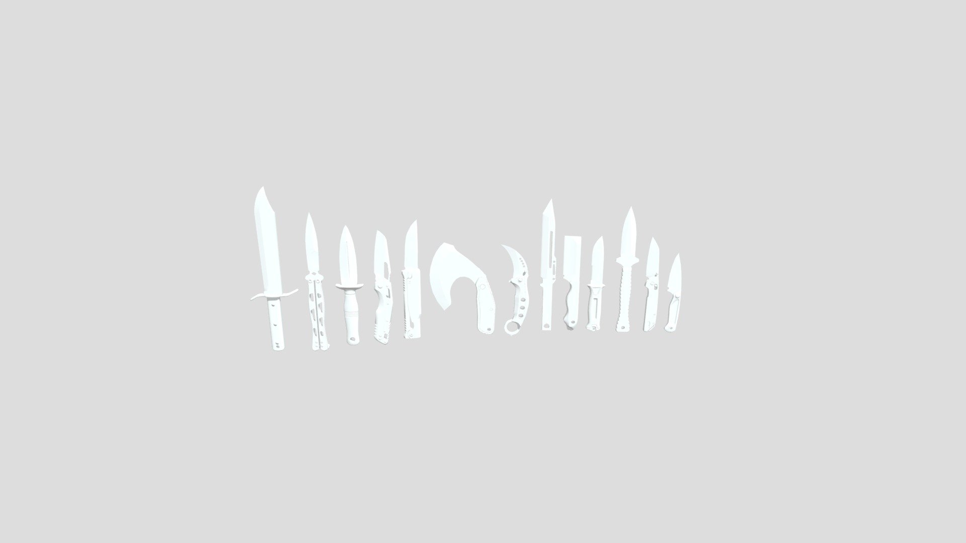 Knife Collection - 3D model by hunhow (@_hunhow) [d73bc02] - Sketchfab