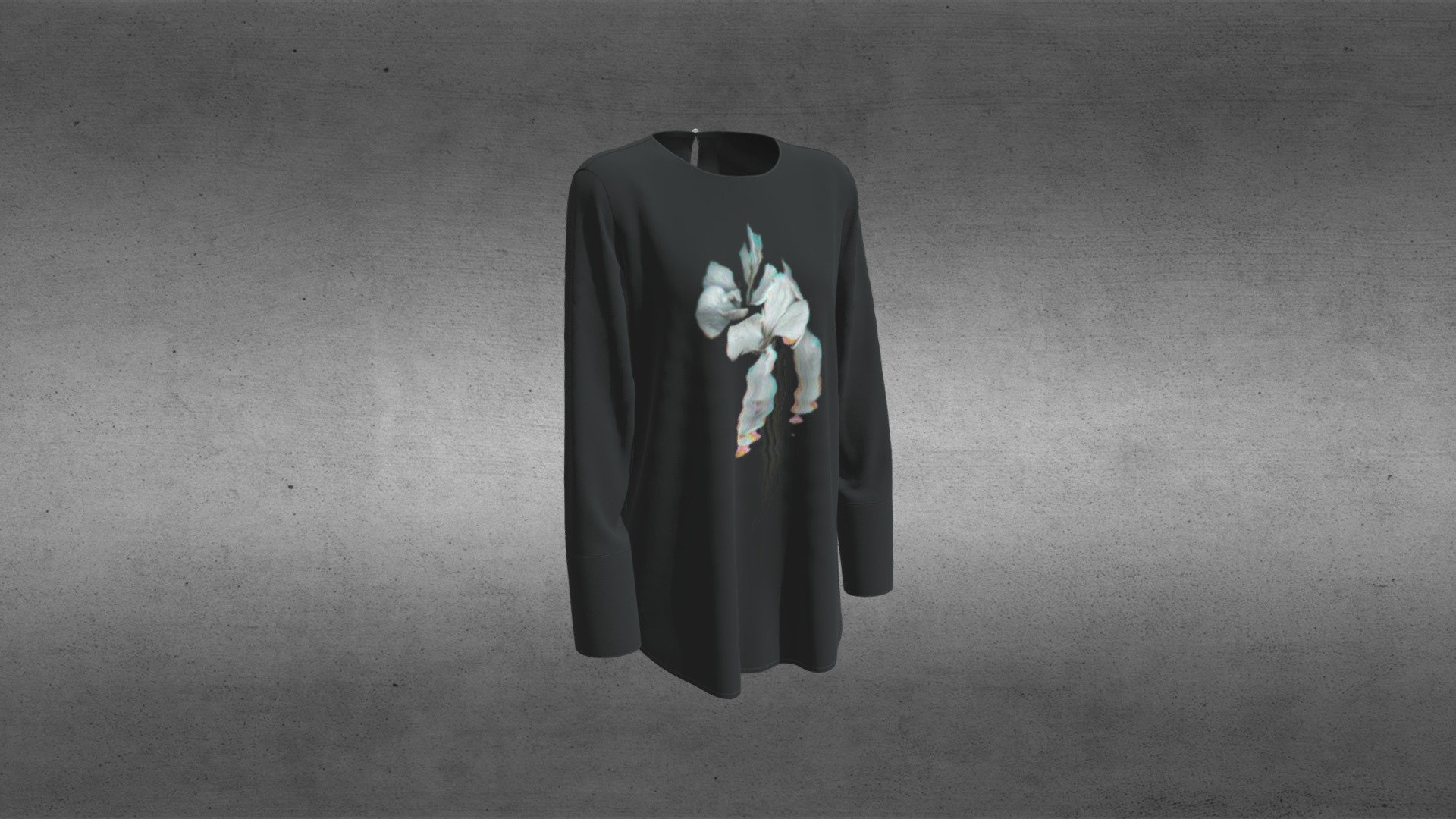 Black Acetate Loose-Fit Blouse - Download Free 3D model by Style3D CG ...