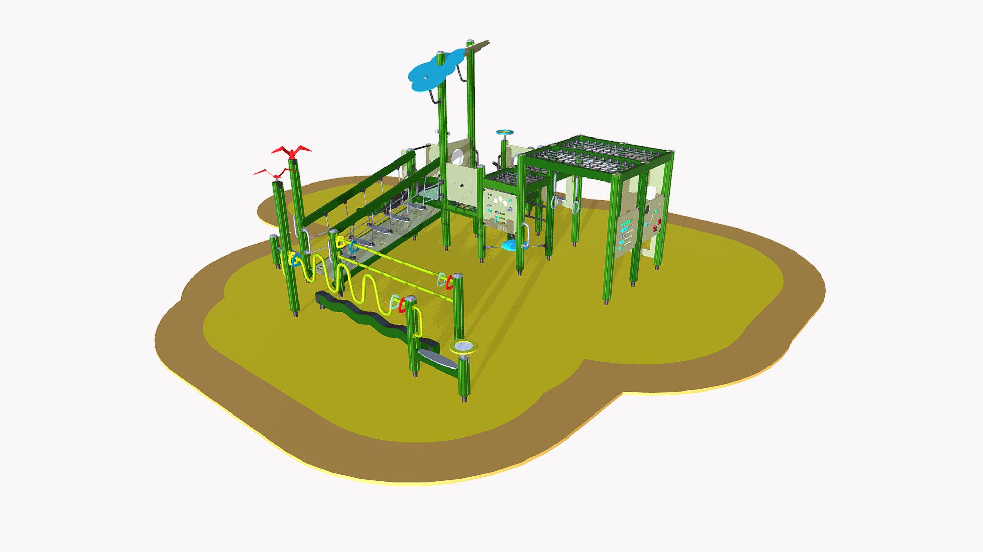 Игровая площадка для детей с ОВЗ - 3D model by Sergey Burov (@s-burov ...