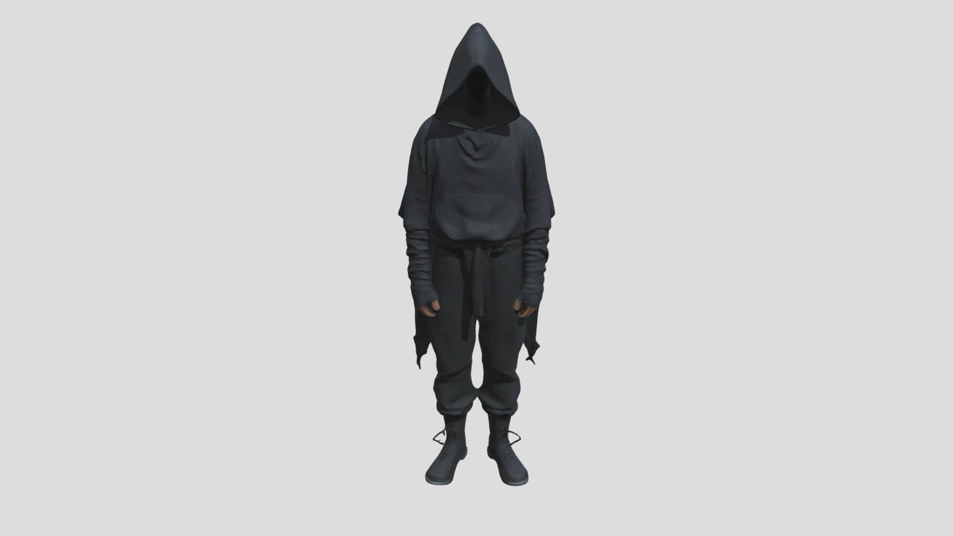 hood character without face - 3D model by jibin.jacob.1992 [d7466c9 ...