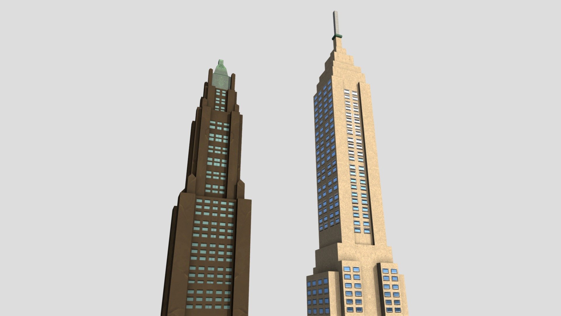 Skyscrapers - 3D model by Mitch7u7 [d74a9ab] - Sketchfab