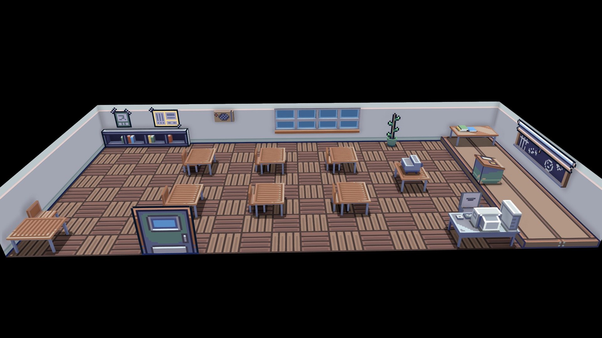 Classroom - 3D model by LowPolyJack (@JackQuentinForde) [d74b082 ...