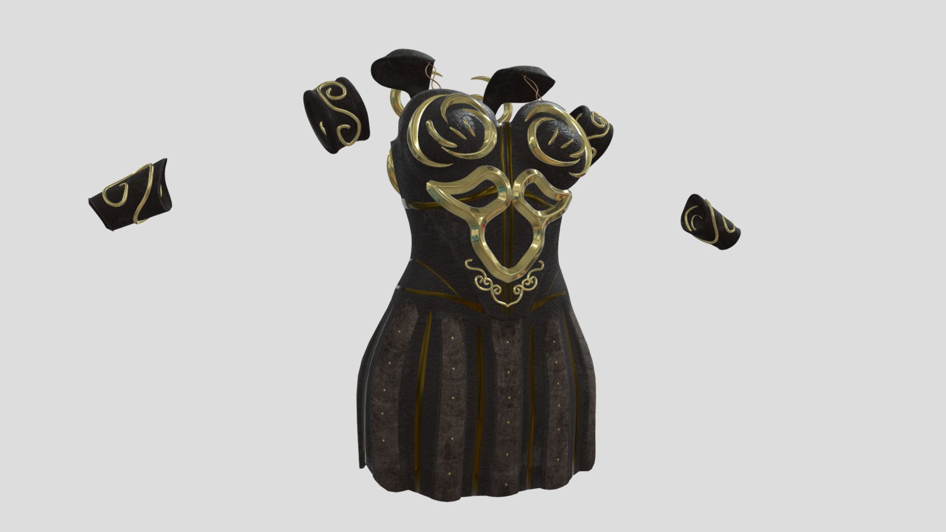 Xena leather armor - 3D model by tiagao3d [d74fd07] - Sketchfab