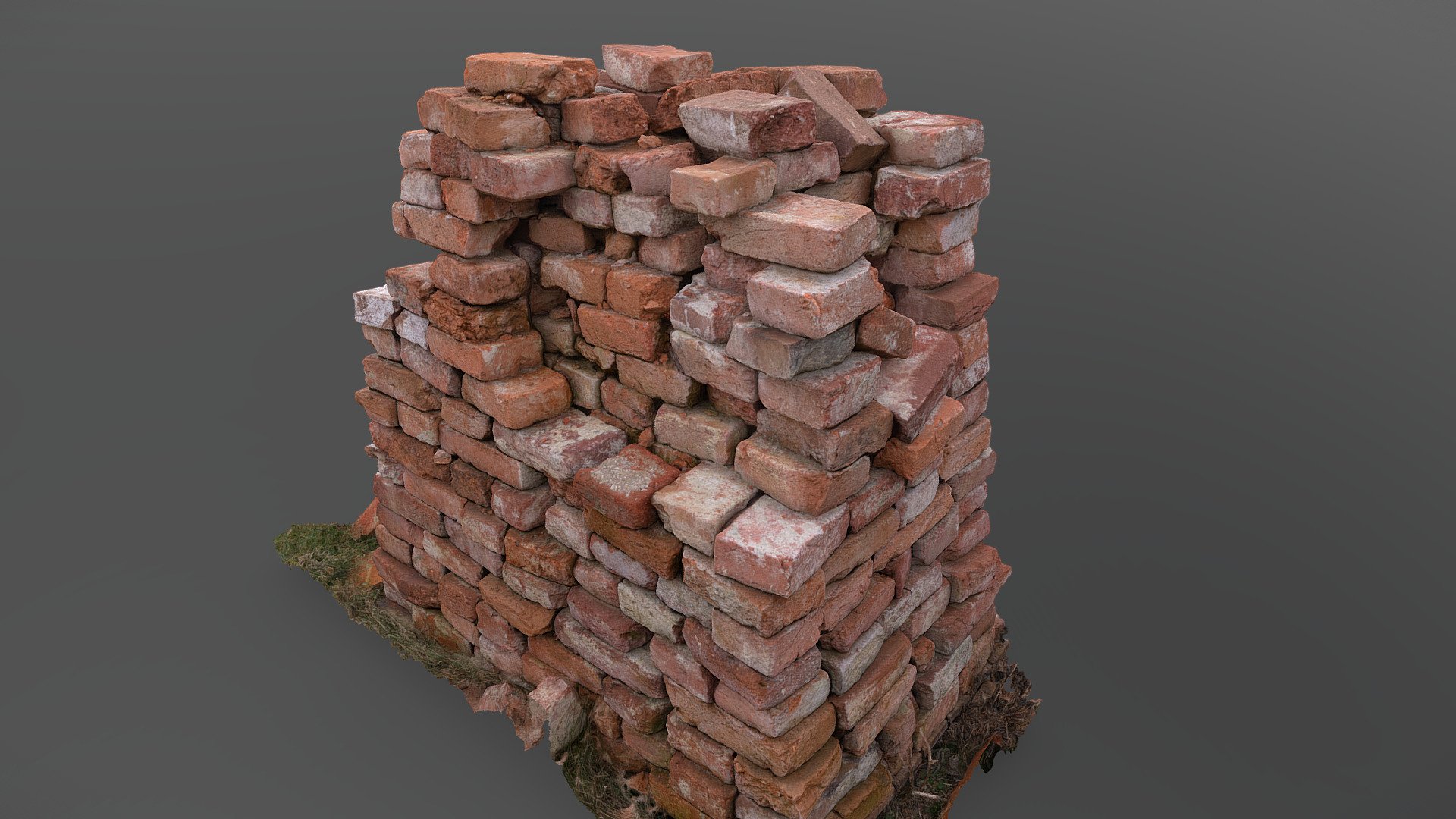 Stacked bricks old grungy - 3D model by matousekfoto [d75577b] - Sketchfab
